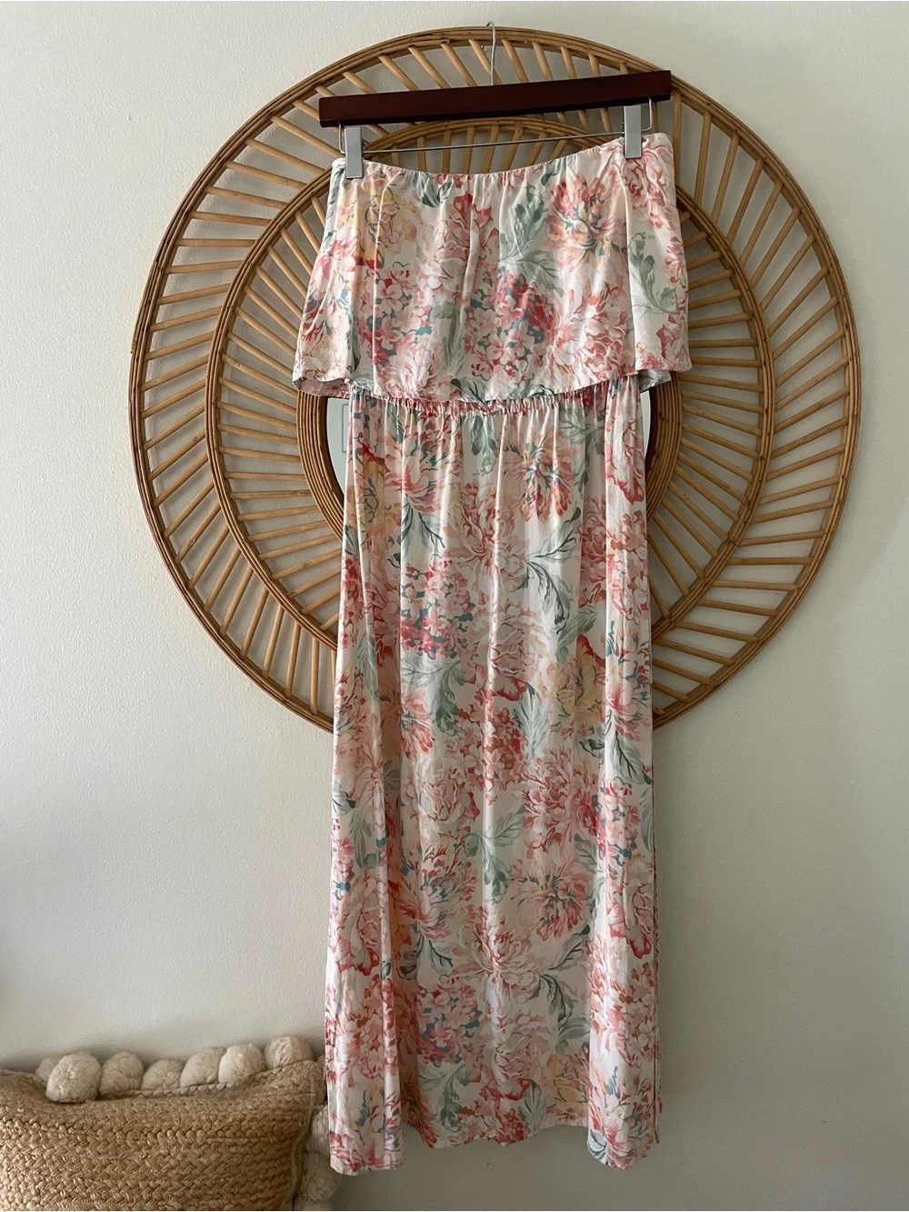 O'Neill | Dresses | Oneil Surf Brand Floral Strapless Maxi Dress In ...